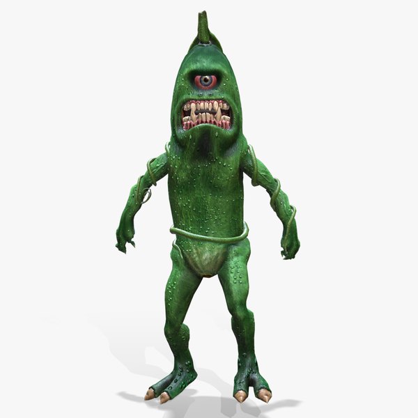 3D Cucumber monster - Game Ready VR AR low-poly 3d model - TurboSquid ...
