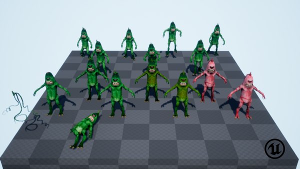 3D Cucumber monster - Game Ready VR AR low-poly 3d model - TurboSquid ...