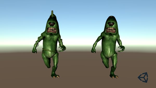 3D Cucumber monster - Game Ready VR AR low-poly 3d model - TurboSquid ...