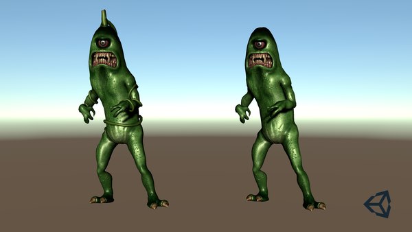 3D Cucumber monster - Game Ready VR AR low-poly 3d model - TurboSquid ...
