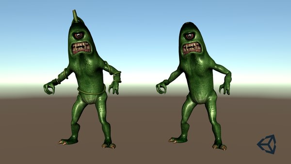 3D Cucumber monster - Game Ready VR AR low-poly 3d model - TurboSquid ...