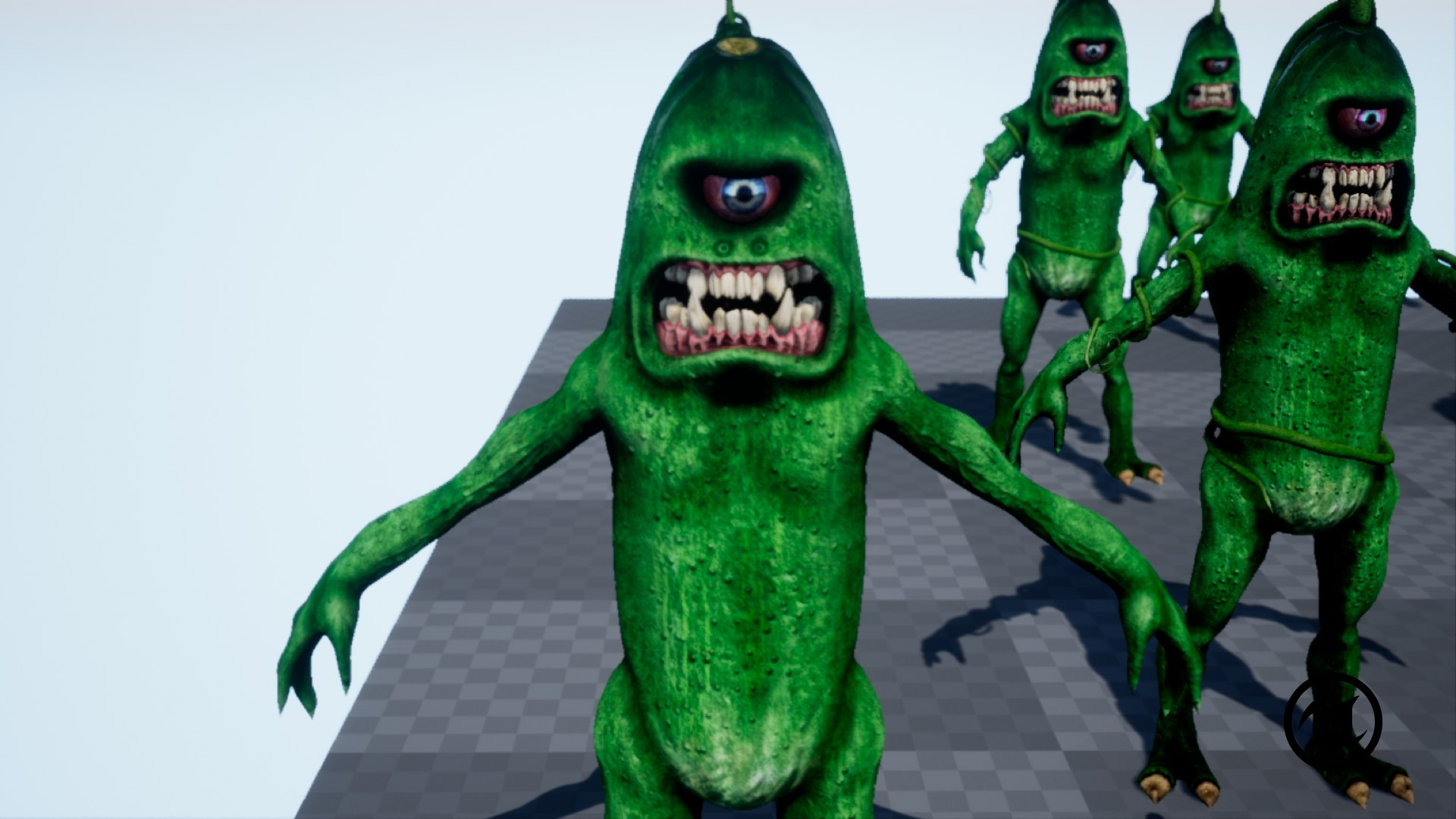 3D Cucumber Monster - Game Ready VR AR Low-poly 3d Model - TurboSquid ...