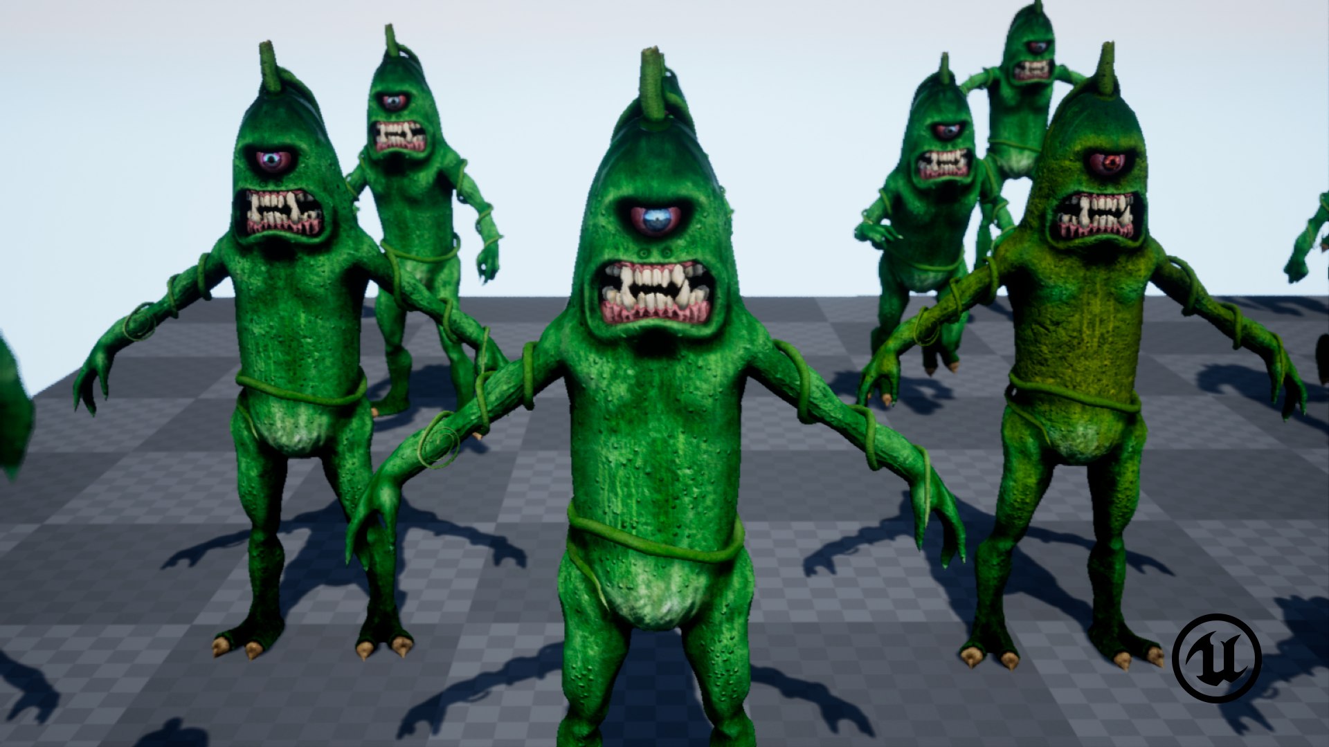 3D Cucumber Monster - Game Ready VR AR Low-poly 3d Model - TurboSquid ...