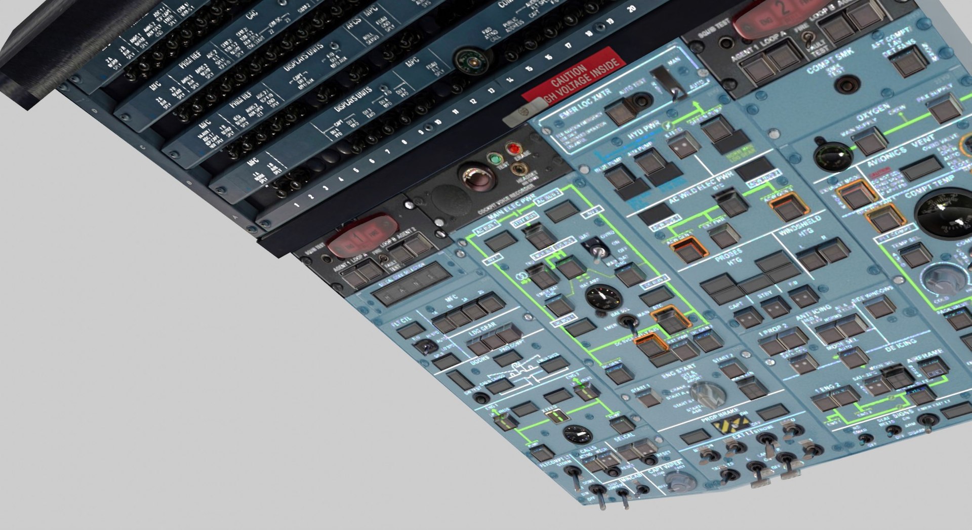 ART 72 600 Cockpit Overhead Panel 3D - TurboSquid 2103843