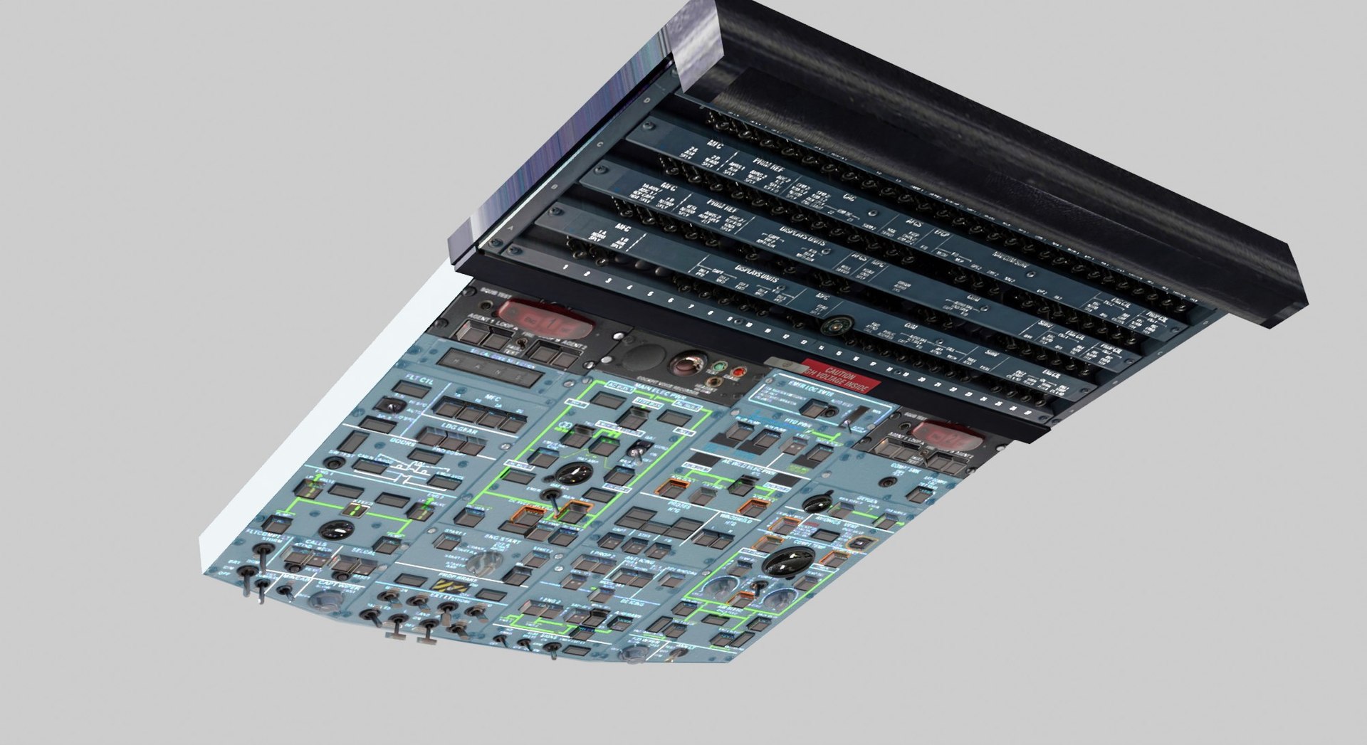 ART 72 600 Cockpit Overhead Panel 3D - TurboSquid 2103843