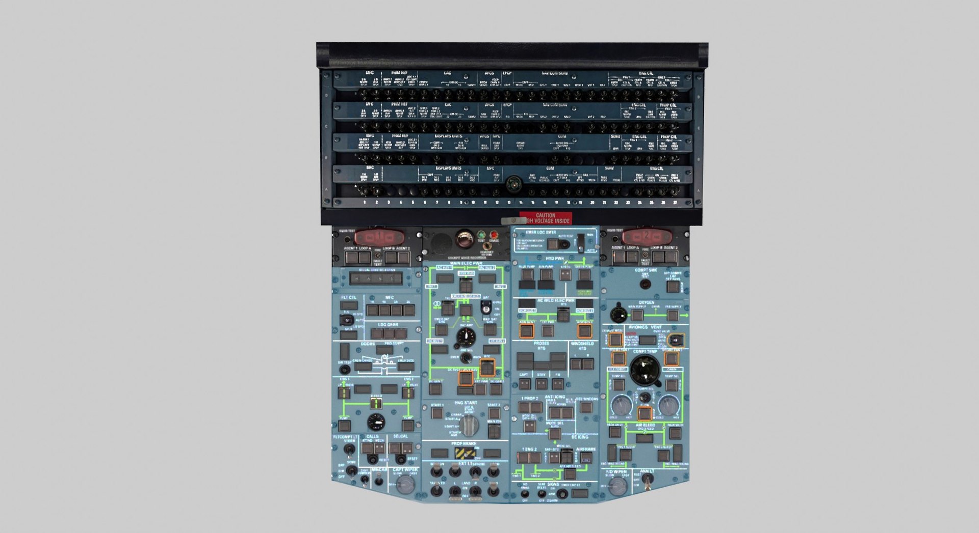 ART 72 600 Cockpit Overhead Panel 3D - TurboSquid 2103843