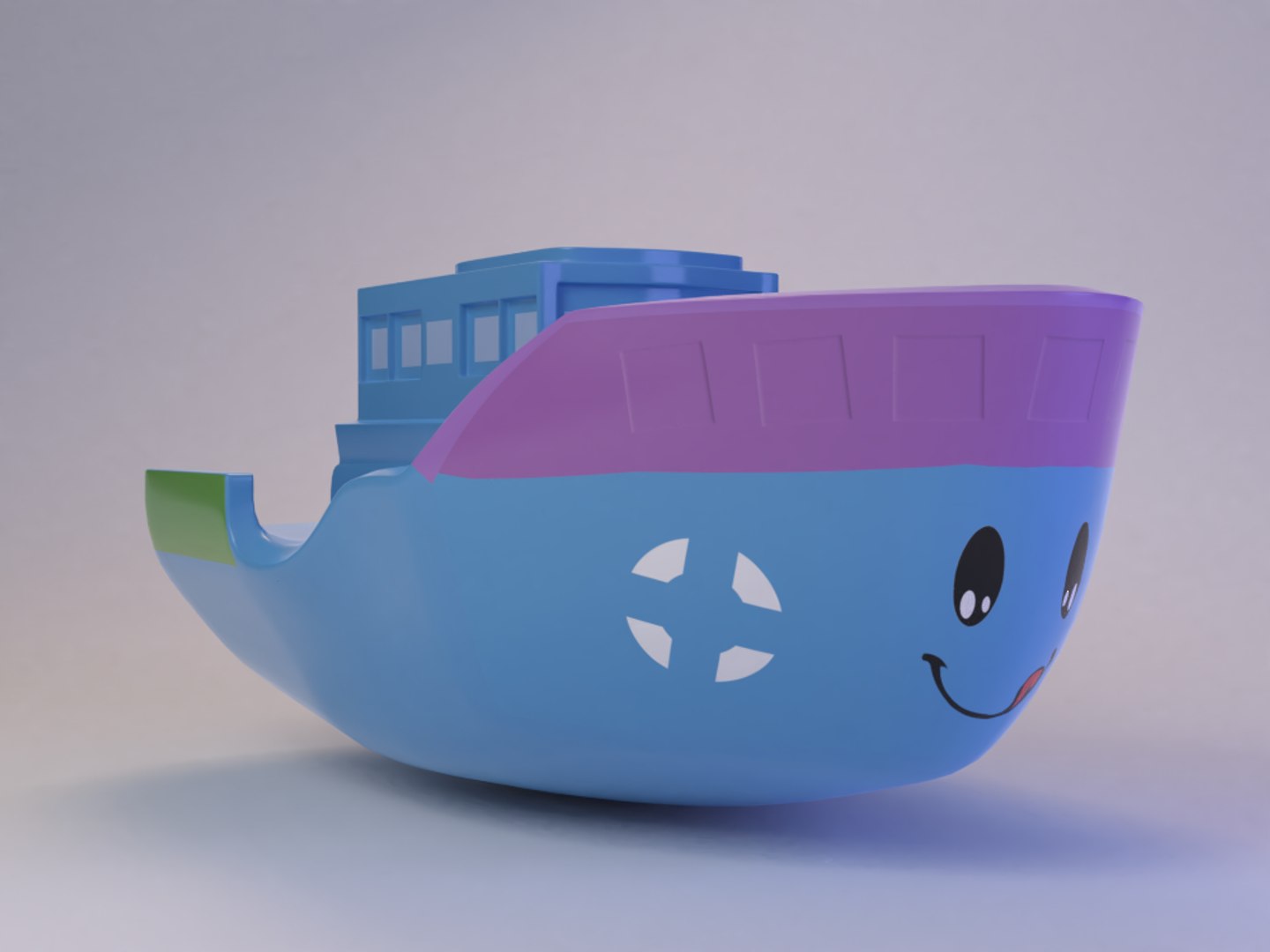 3D Cute Toy Boat - TurboSquid 1526148