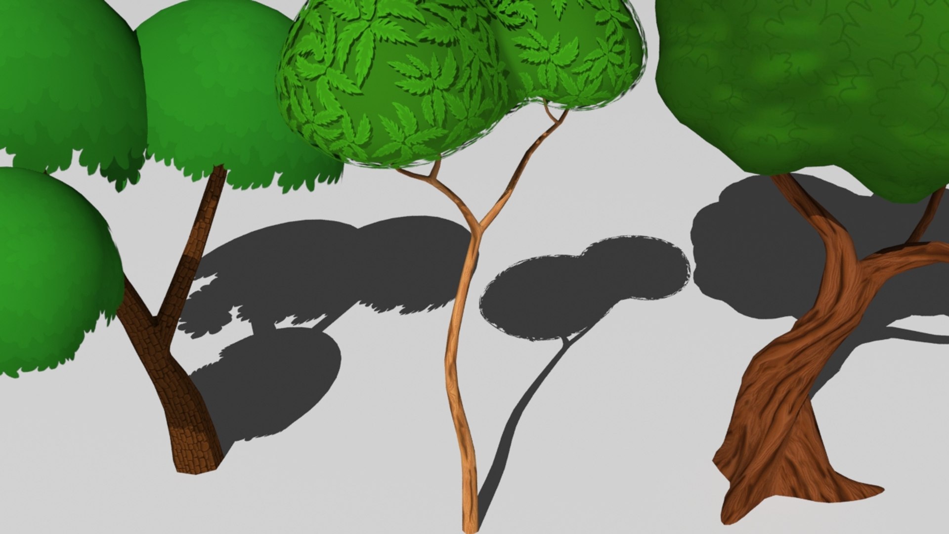 3D Cartoon Trees Model - TurboSquid 1371306