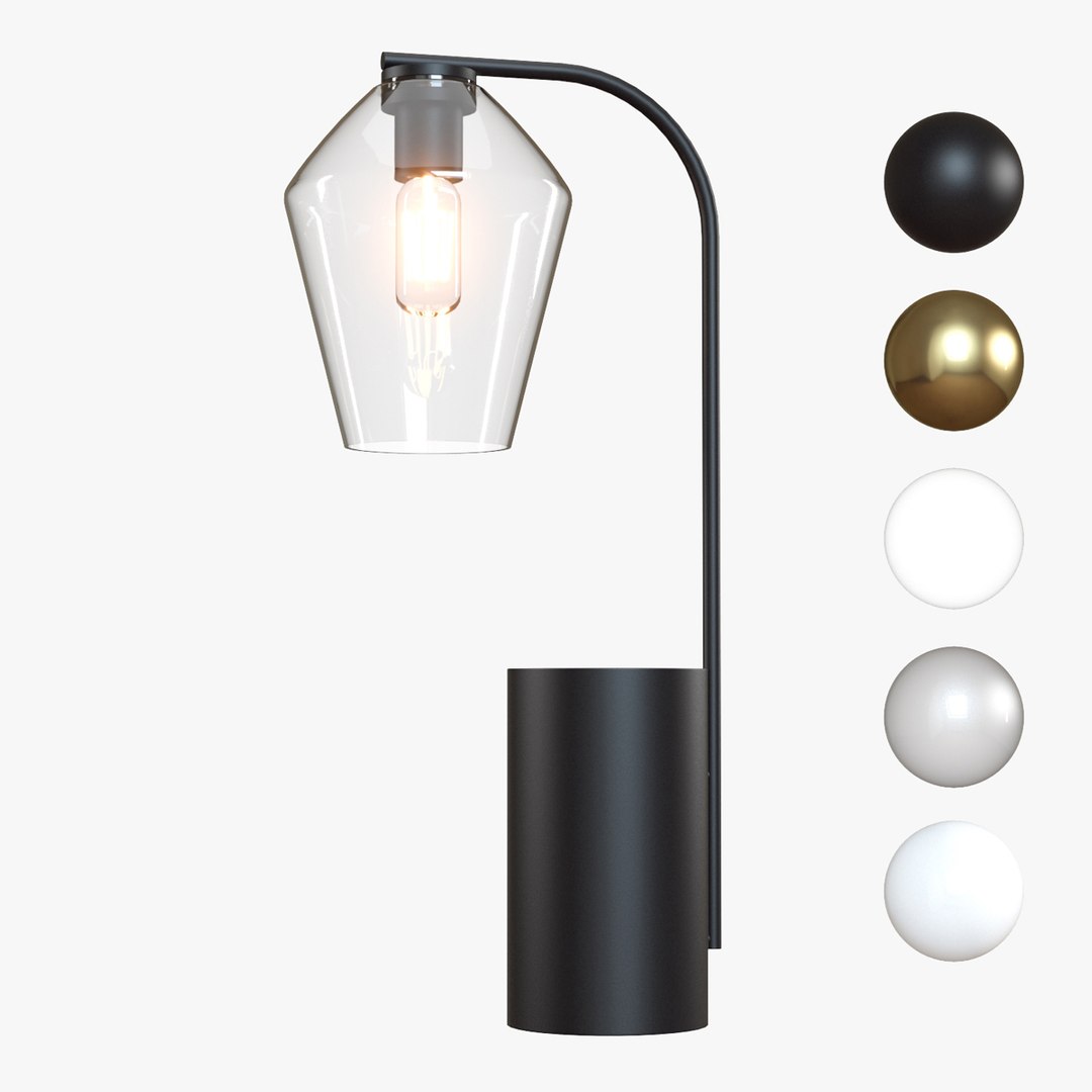 3D CrateBarrel Arren Angled Table Lamp Model - TurboSquid 1823237