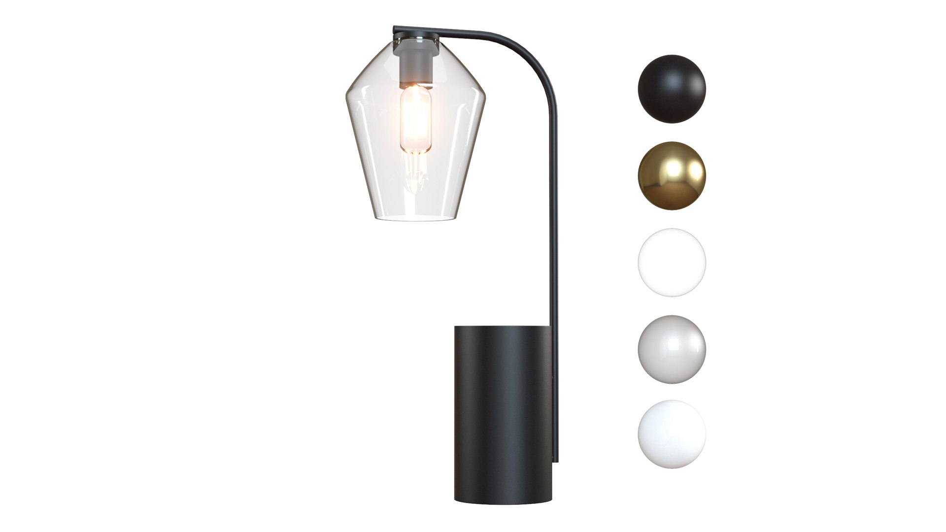 3D CrateBarrel Arren Angled Table Lamp Model - TurboSquid 1823237