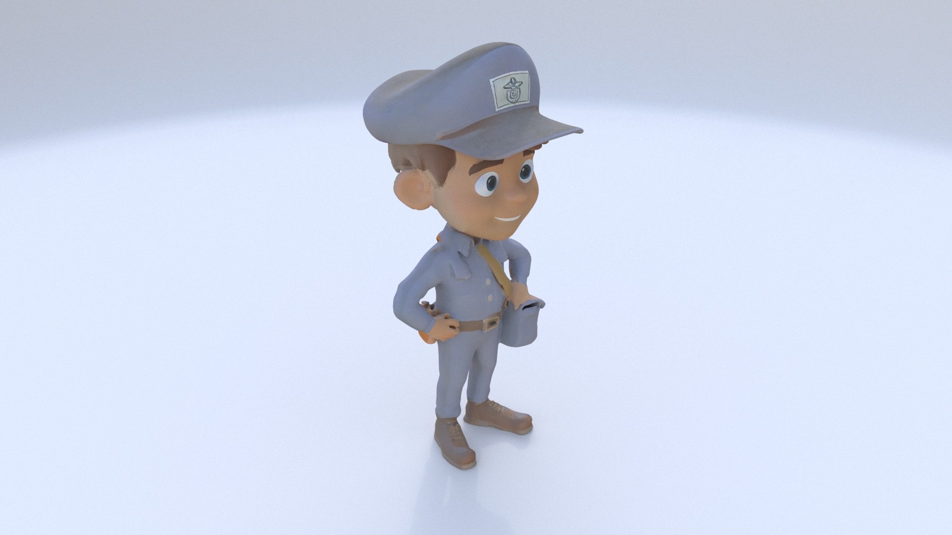 Postman Male 3D Model - TurboSquid 2333489