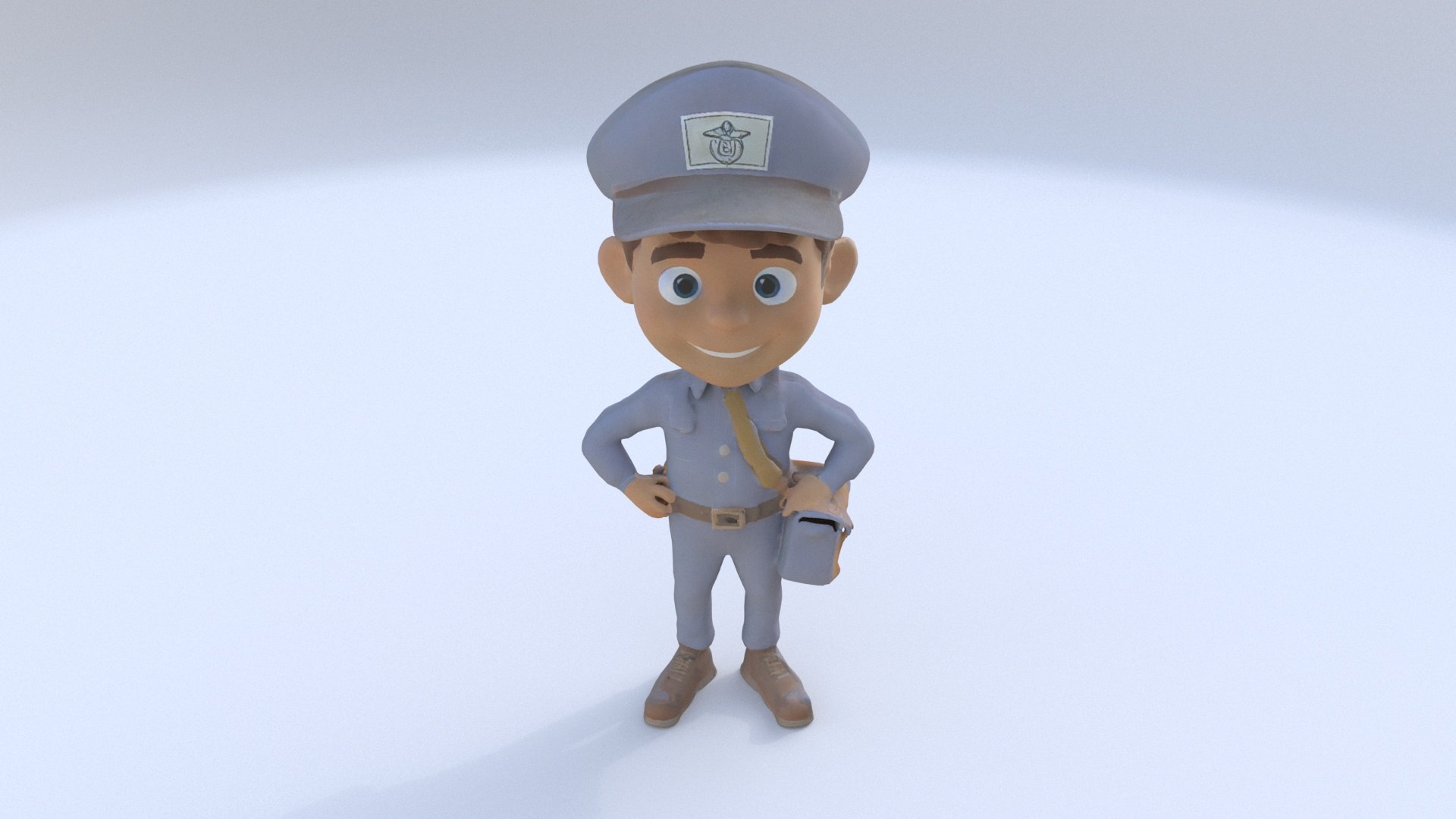 Postman Male 3D Model - TurboSquid 2333489