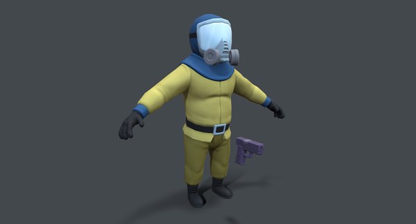 3D ready masked gunner - TurboSquid 1448221