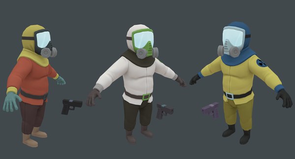 3D ready masked gunner - TurboSquid 1448221