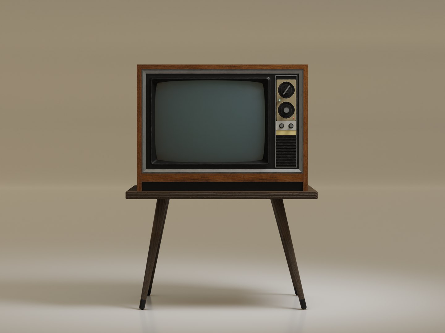 3D Low-Poly Old Color TV Model - TurboSquid 2008247