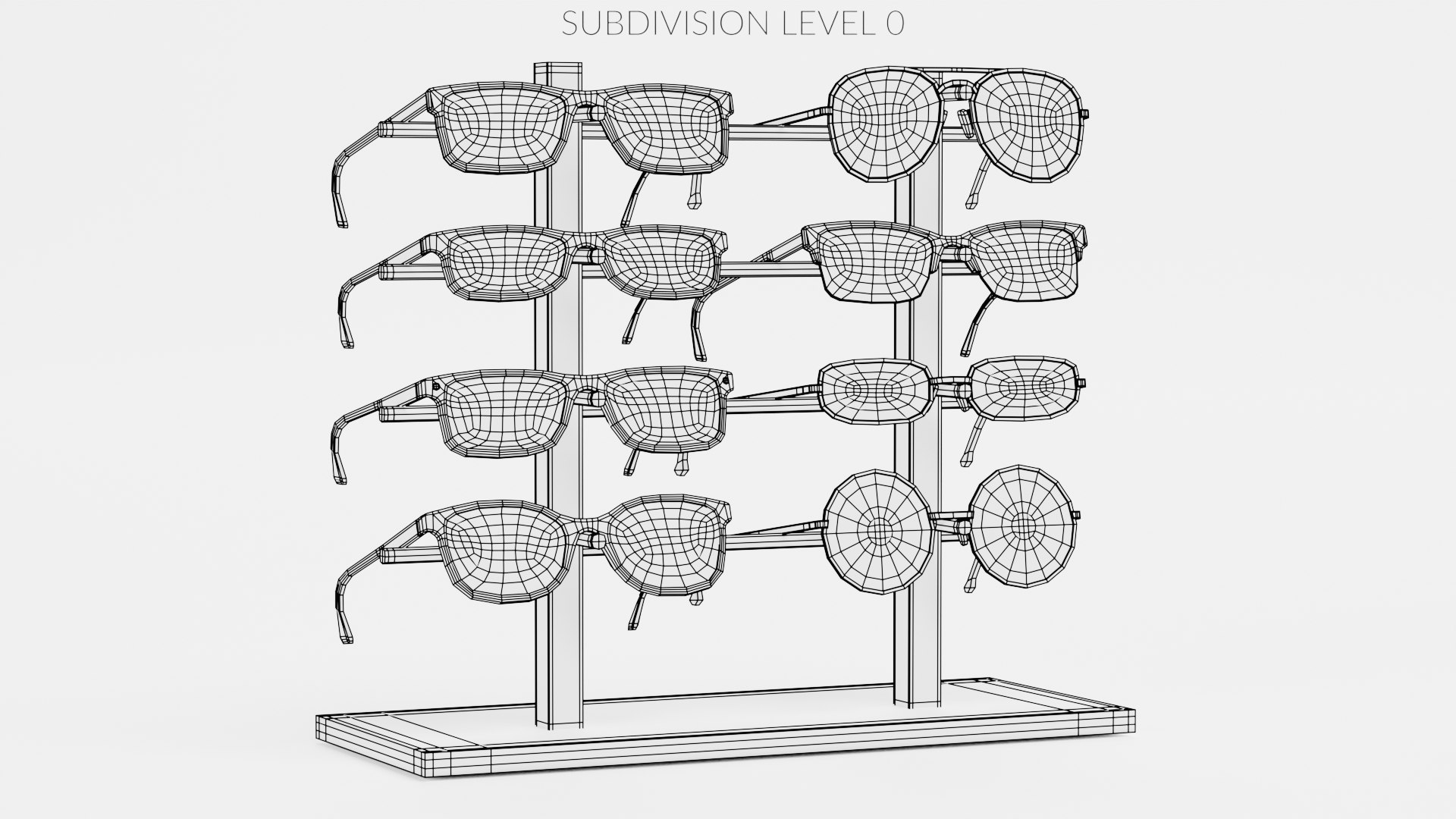 3D Glasses On Stand 02 Model - TurboSquid 2041559