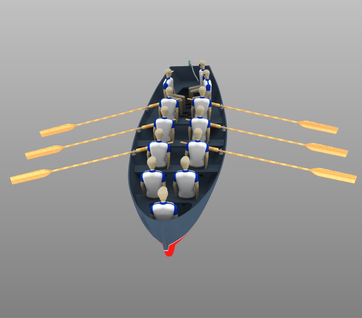 3d model rowing boat