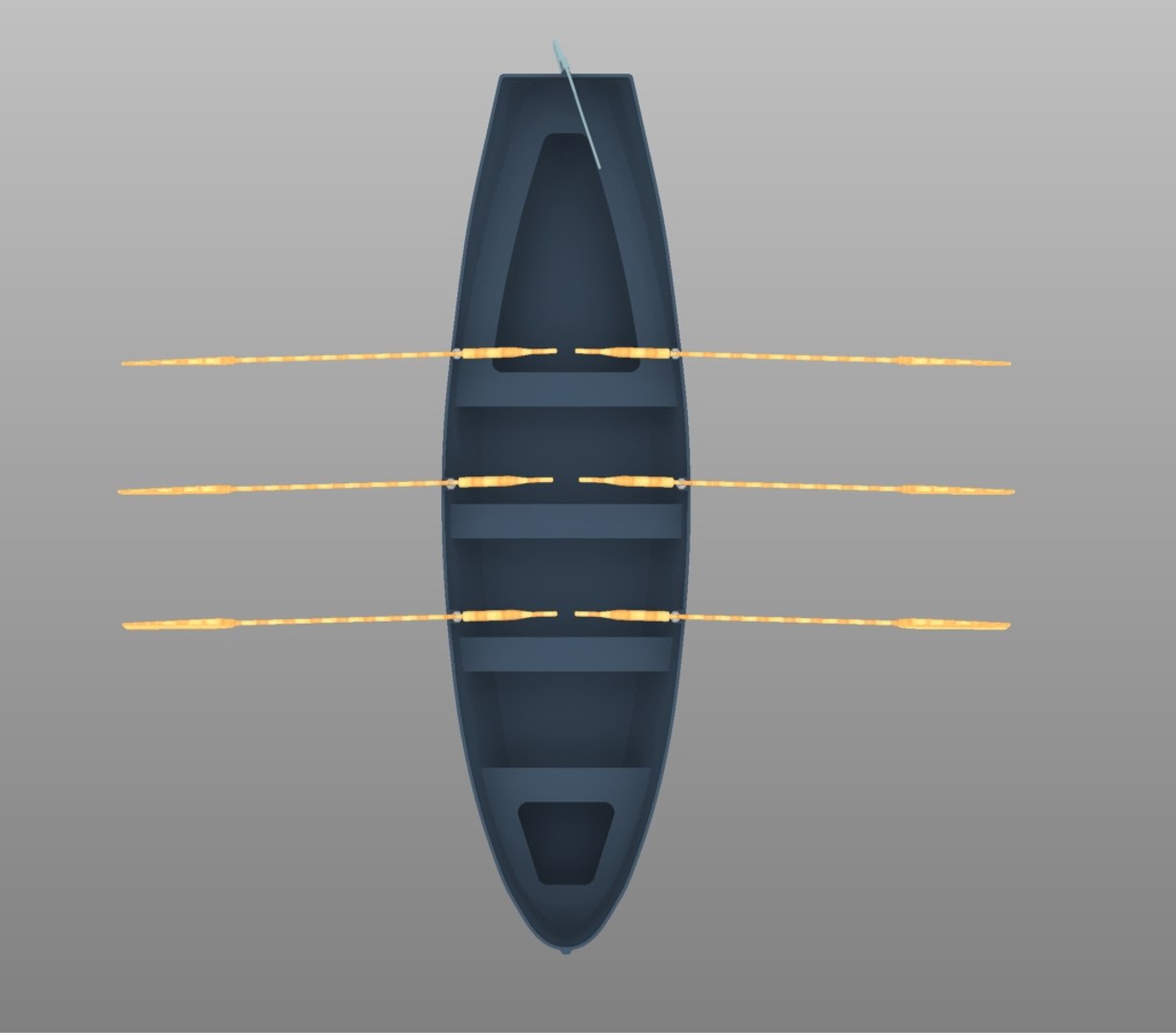 3d model rowing boat