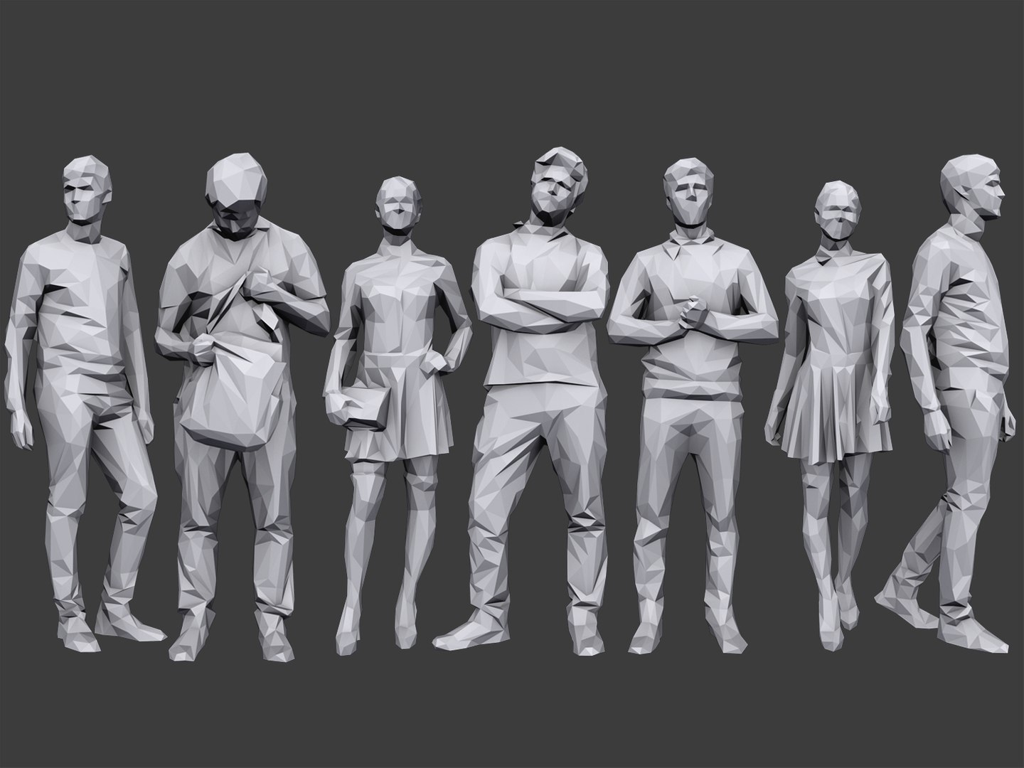 People Pack Casual 3d Obj