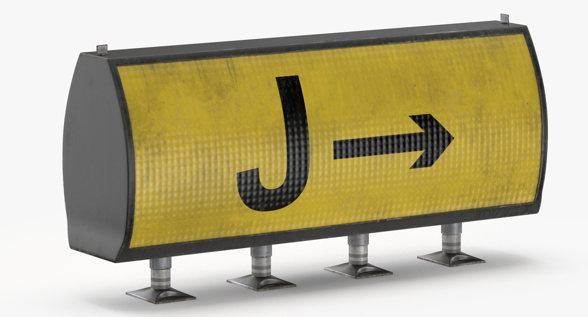 Generic Direction Destination Sign Blank Clean And Dirty 3D ...