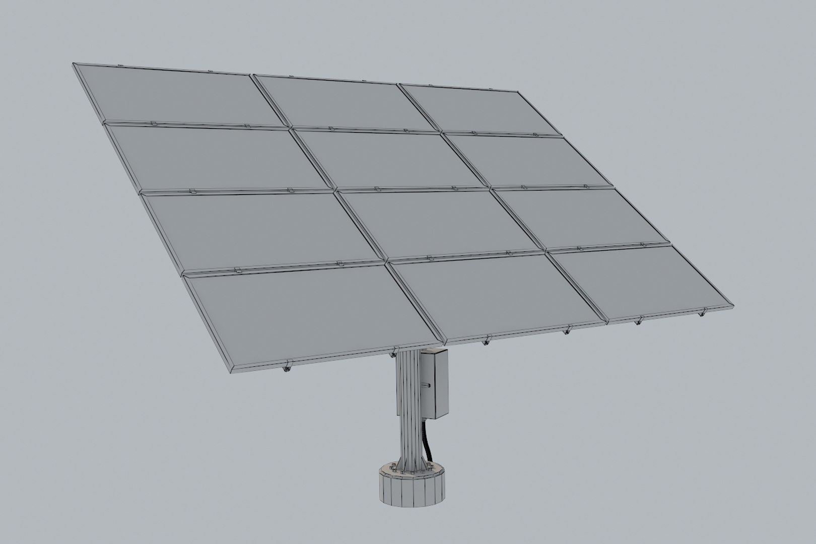 Solar Panels Tracking Cell 3D Model - TurboSquid 1279013