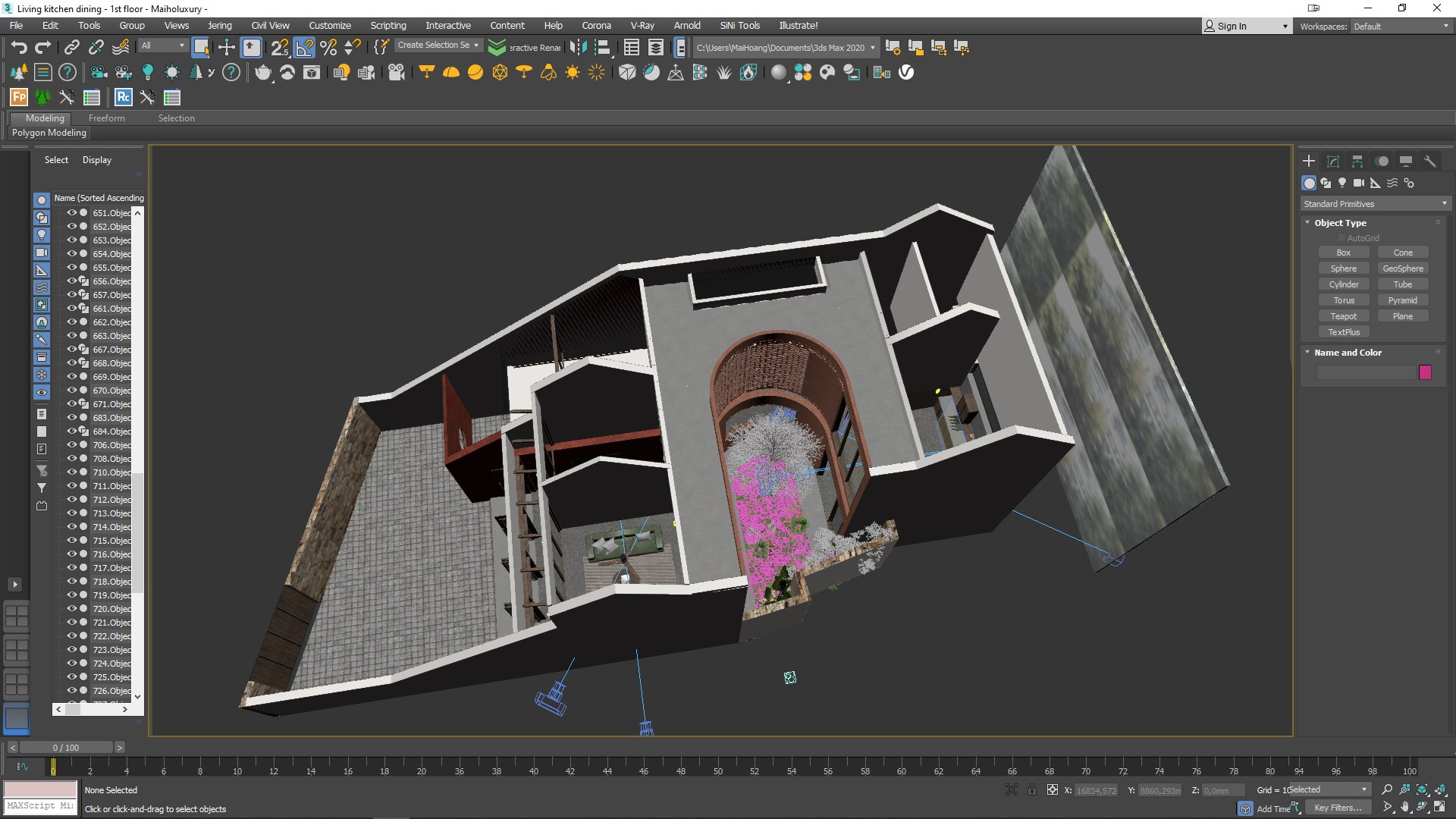 House 02 - Living Kitchen Dining - 1st Floor - Maiholuxury - MAX FBX ...