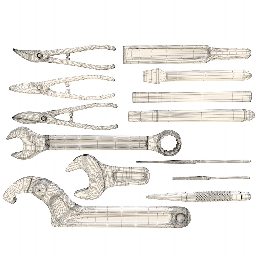 3d Model Tools Working Metal