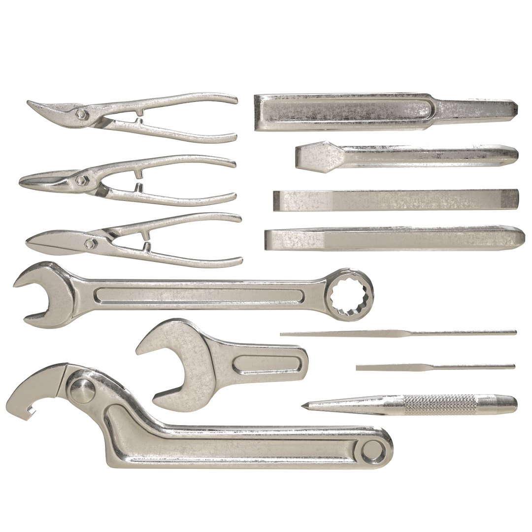 3d Model Tools Working Metal