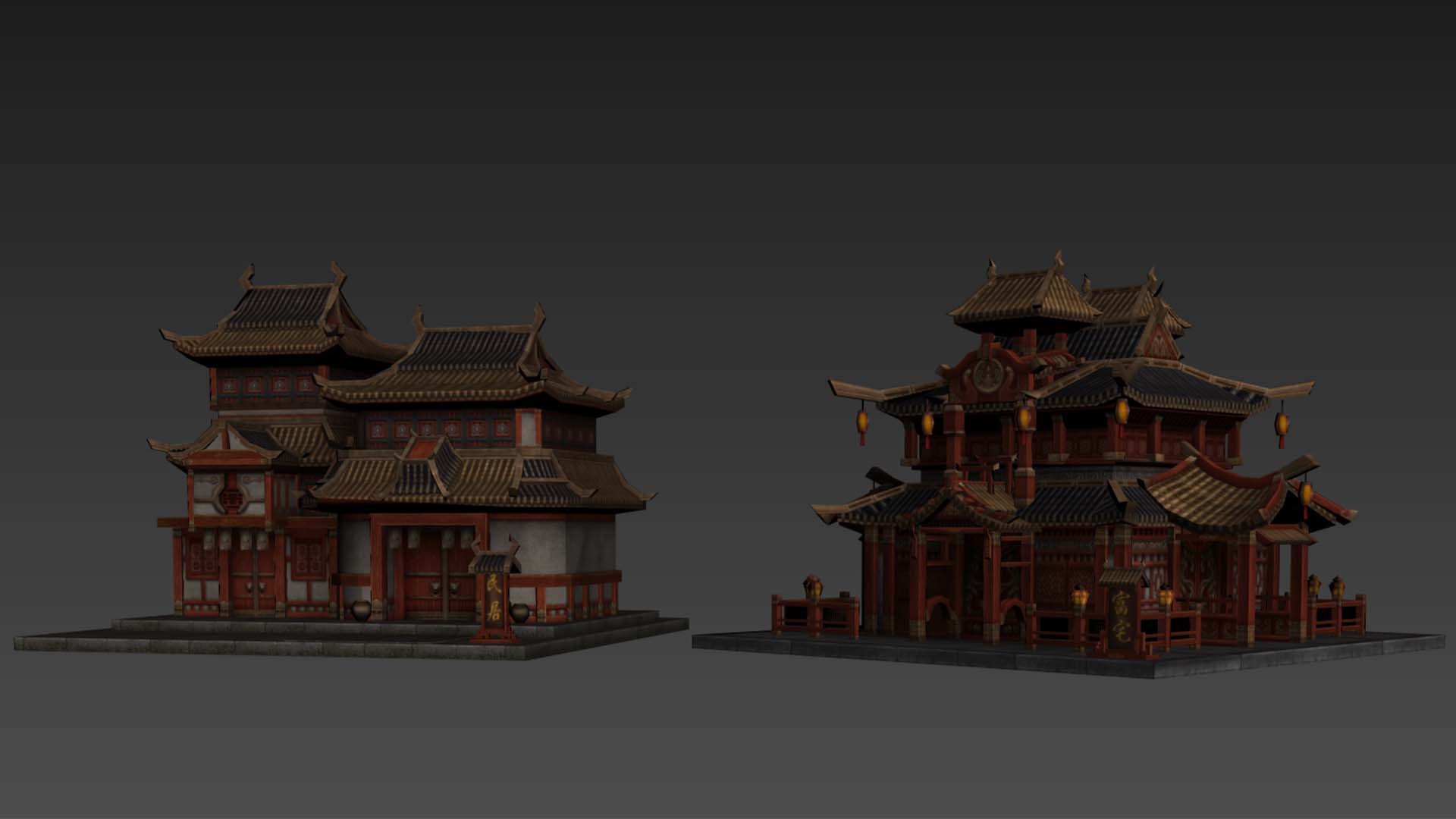 Chinese Ancient Building Pack 4 3D Model - TurboSquid 2200118
