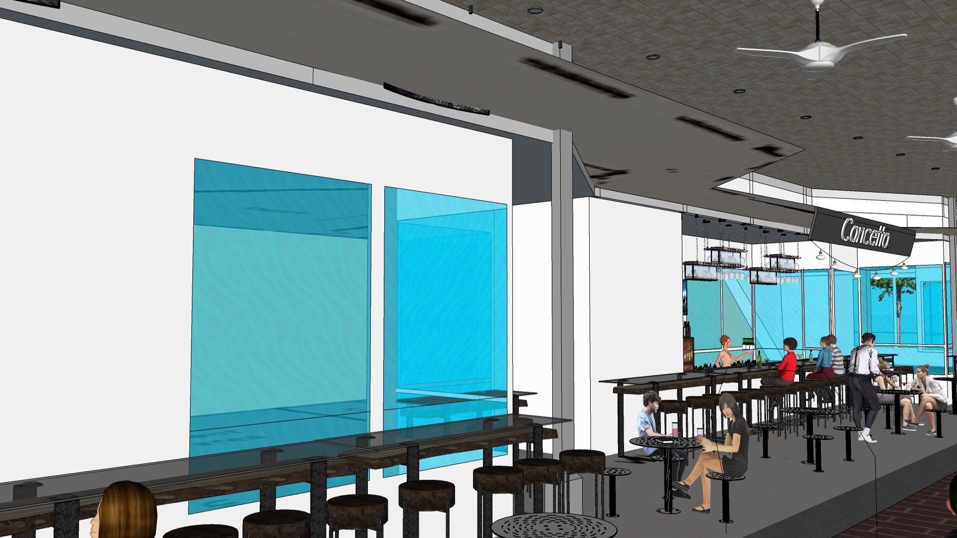 2 Floor Hotel Restaurant Sketchup 3D Model - TurboSquid 1806115