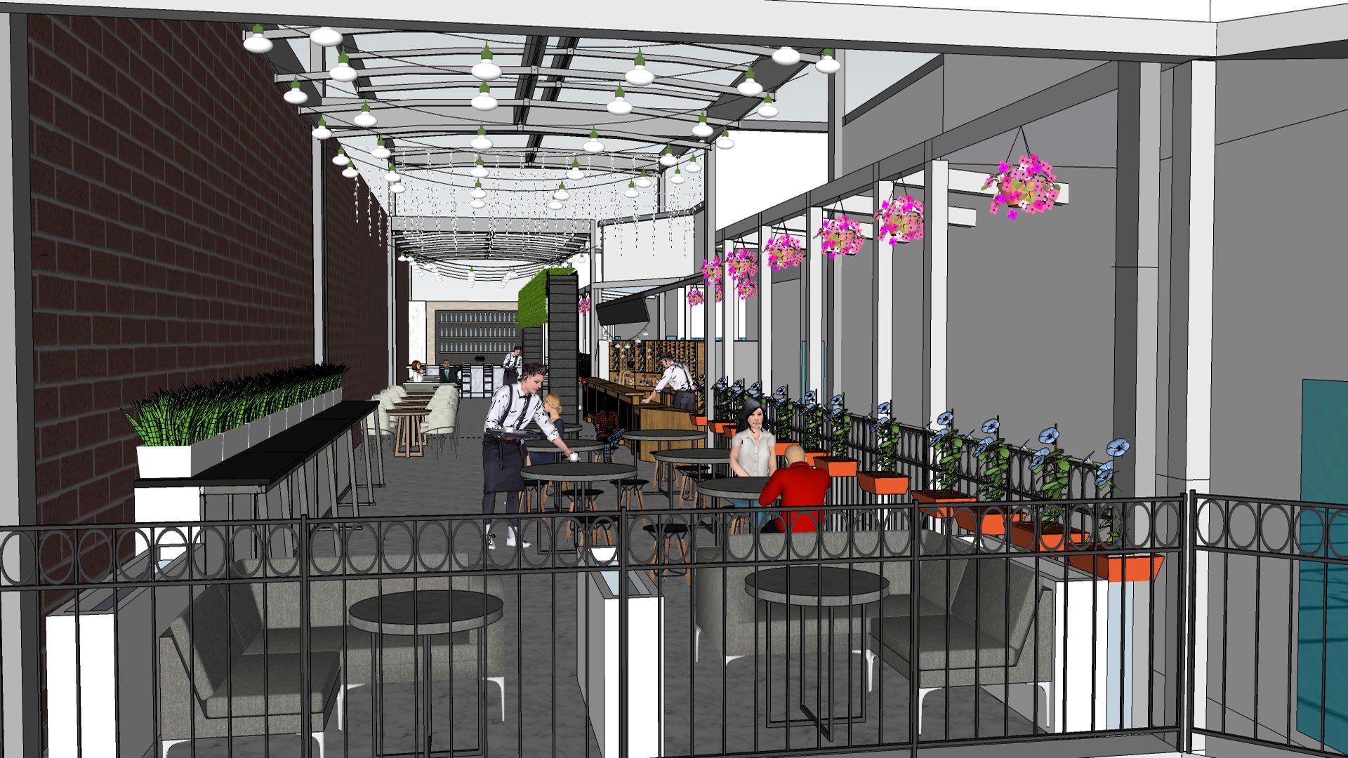 2 Floor Hotel Restaurant Sketchup 3D Model - TurboSquid 1806115