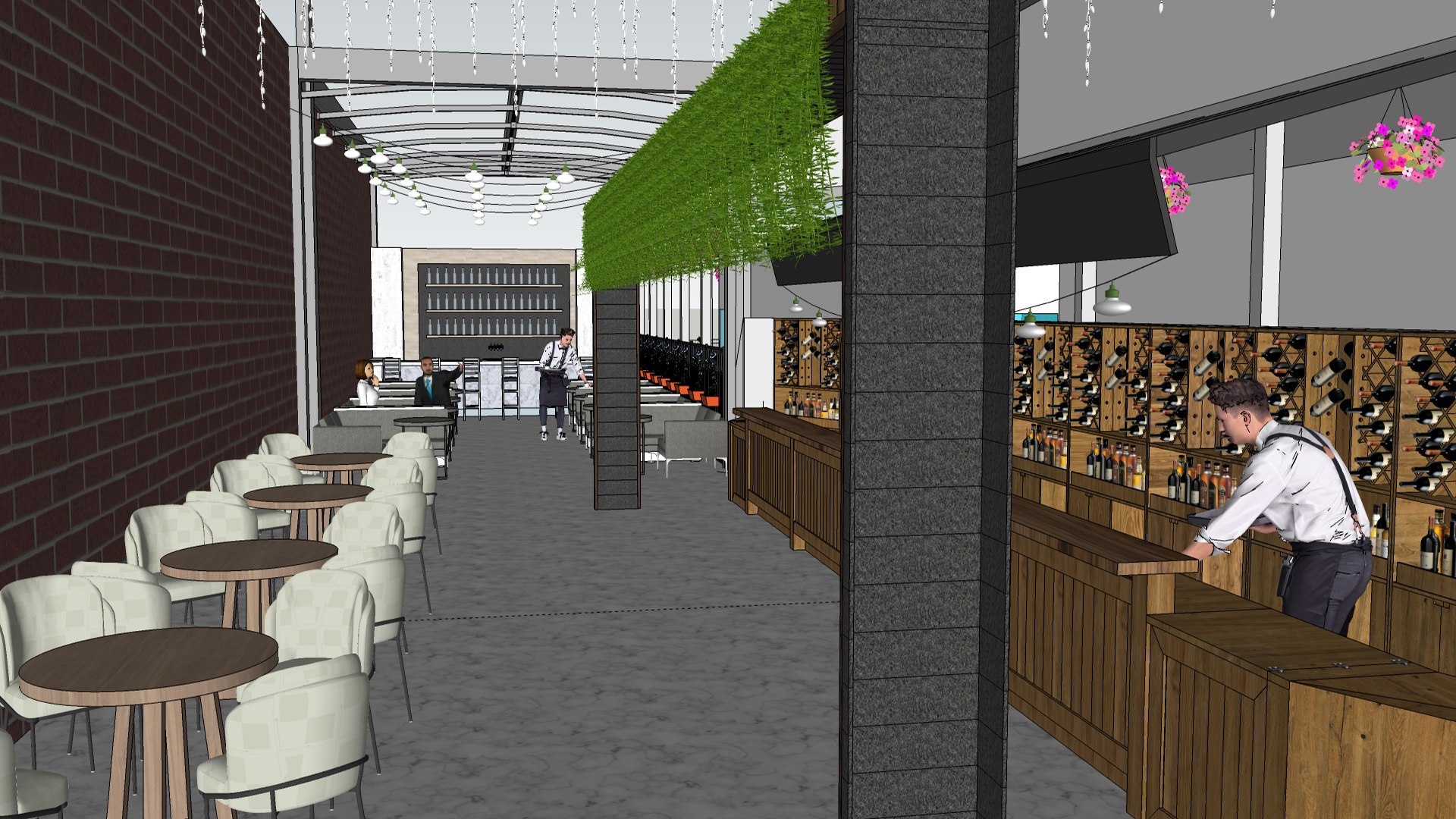 2 Floor Hotel Restaurant Sketchup 3D Model - TurboSquid 1806115