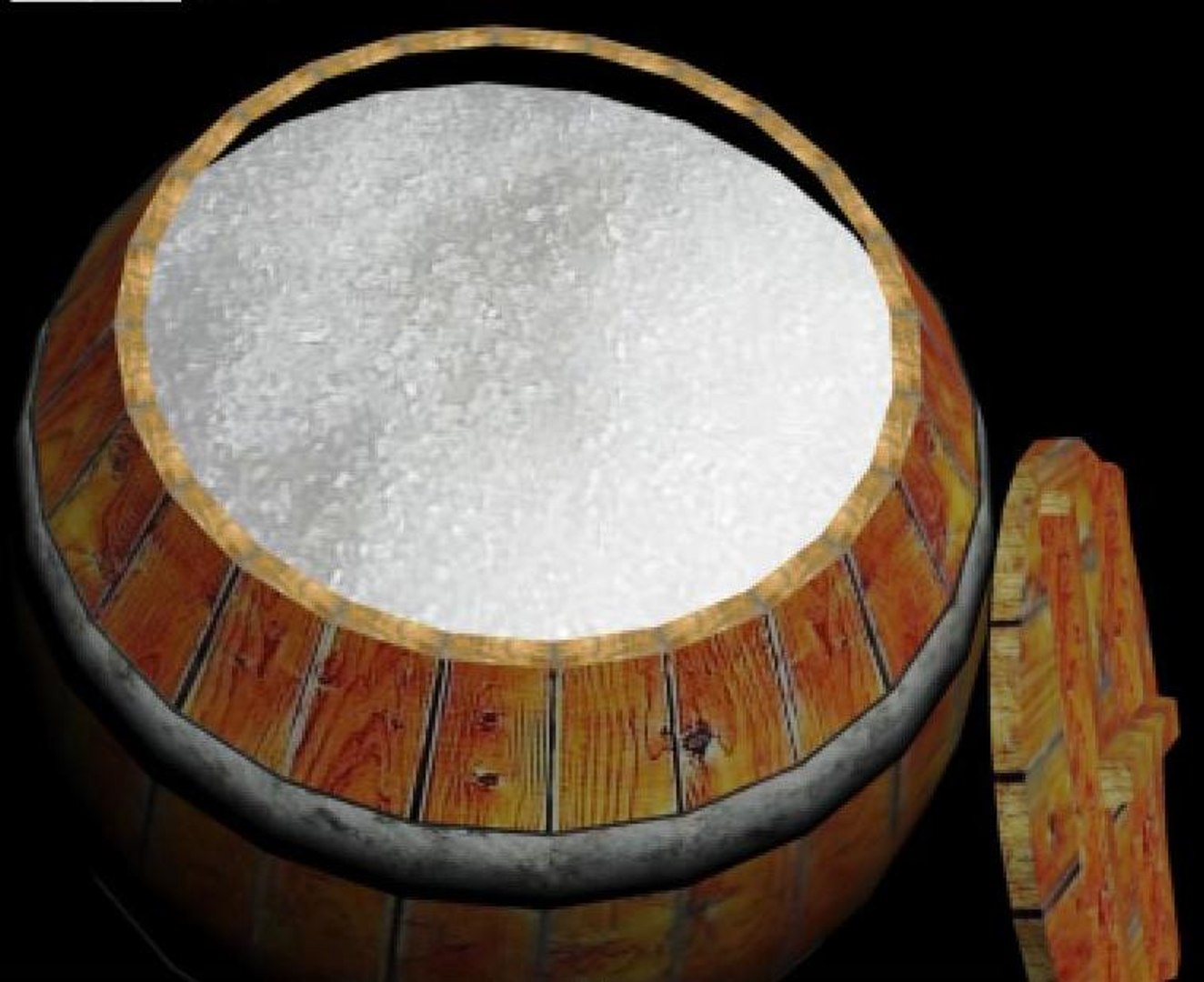 3dsmax Wooden Barrel Sugar