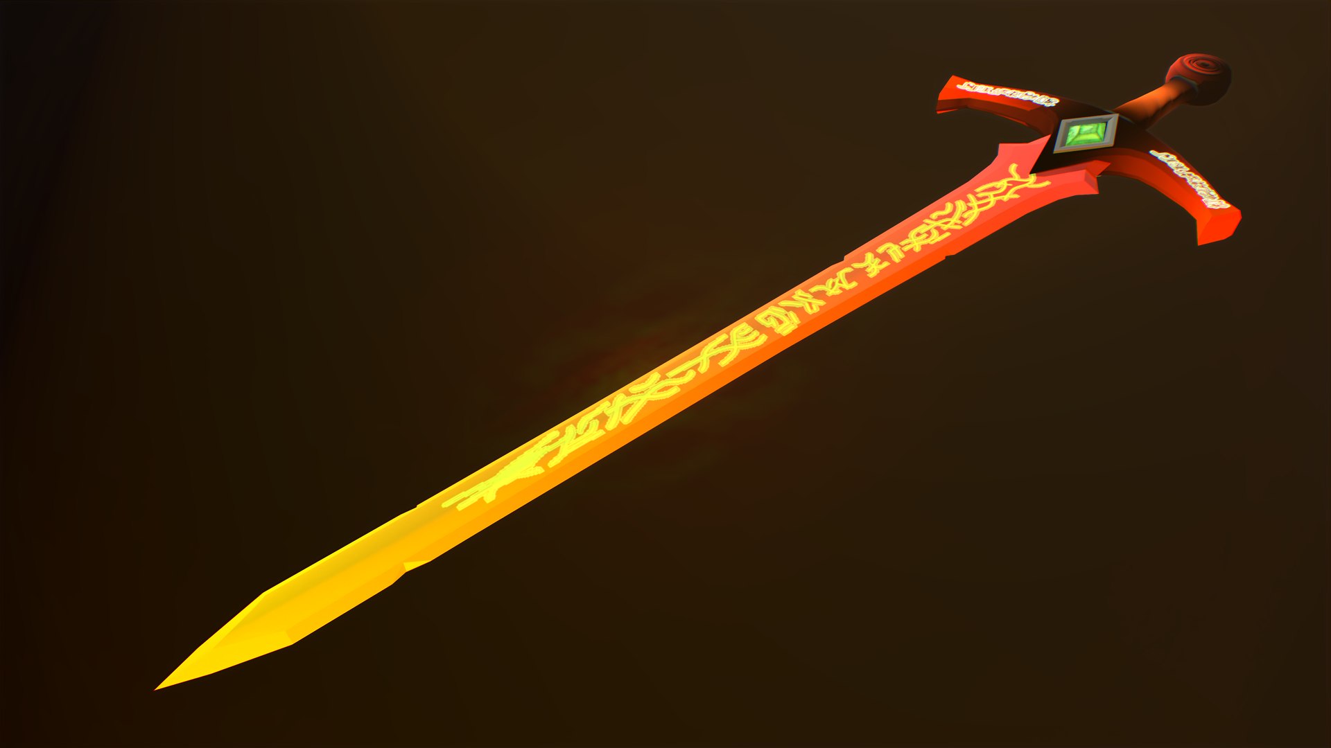 Handpainted Hell Sword 3D Model - TurboSquid 1960367