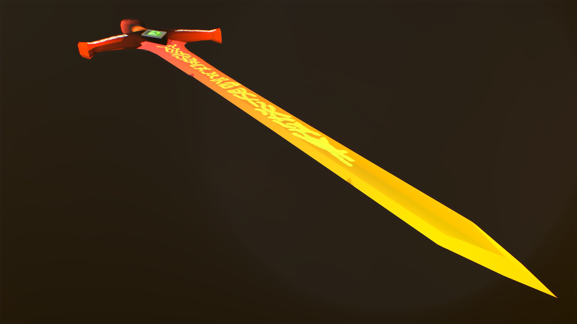 Handpainted Hell Sword 3D Model - TurboSquid 1960367
