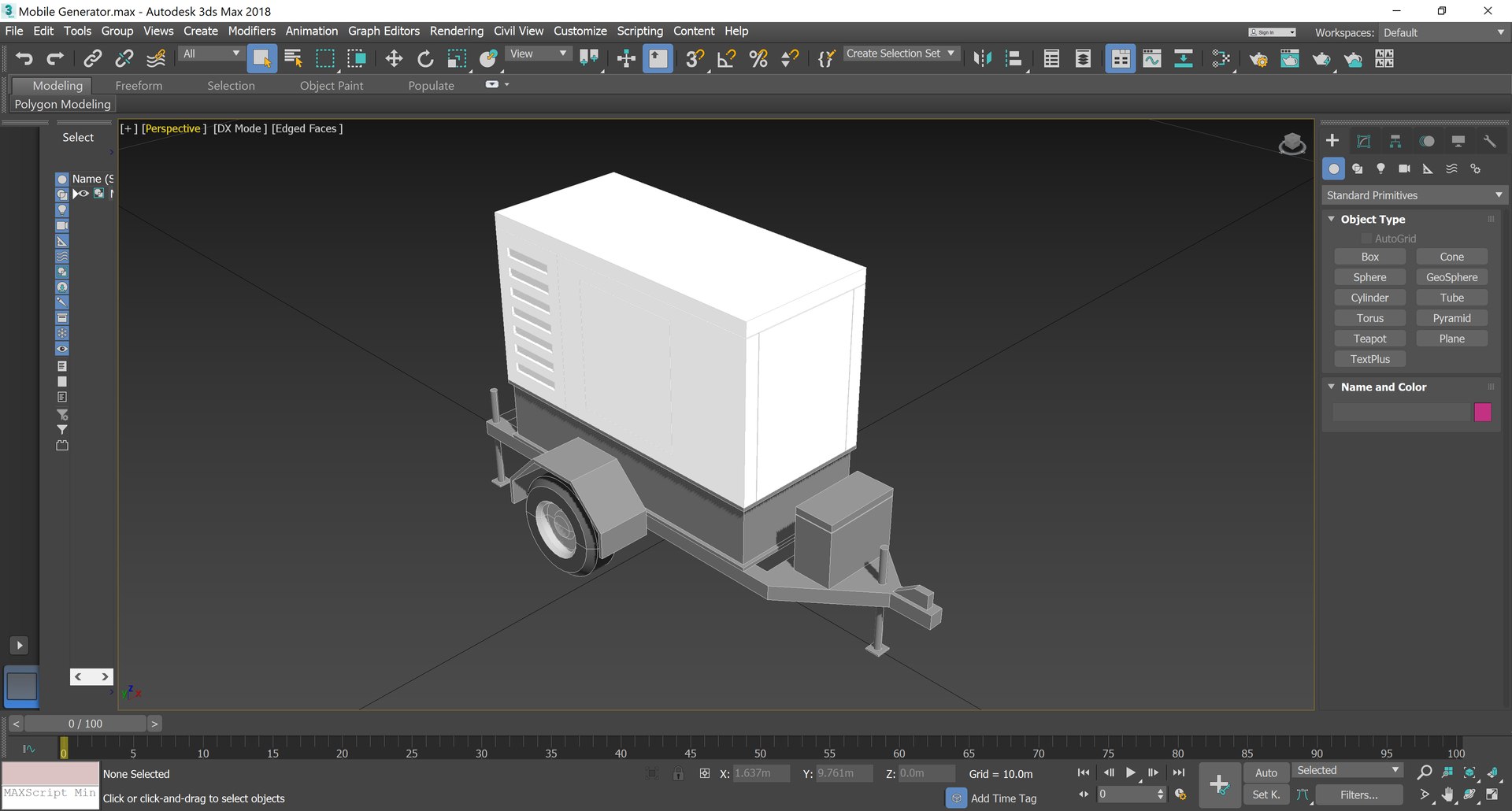 3D Model Towable Mobile Generator - Revit Family - TurboSquid 1823131