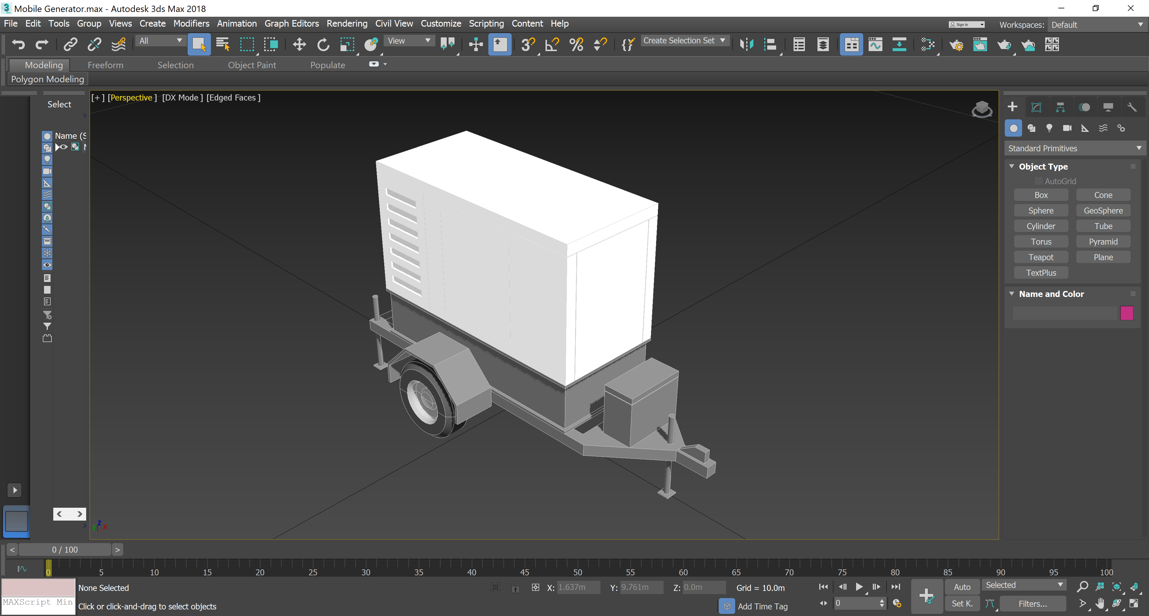 modelo 3d Generador móvil remolcable - Familia Revit - TurboSquid 1823131