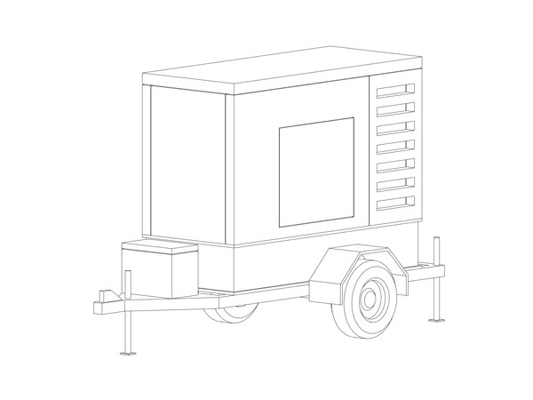 3D model Towable Mobile Generator - Revit Family - TurboSquid 1823131