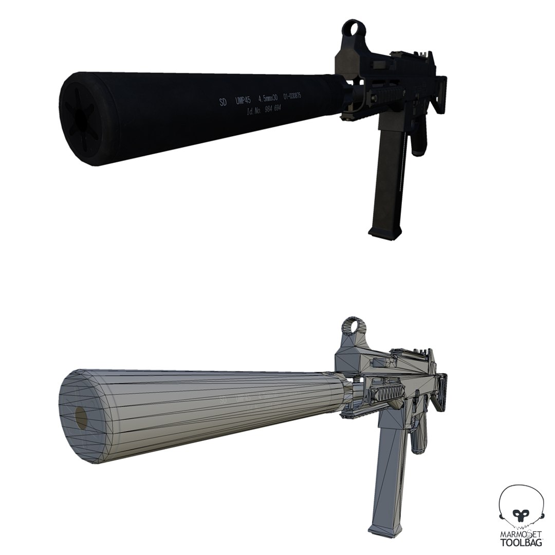 3dsmax Hk Ump 45 Silencer
