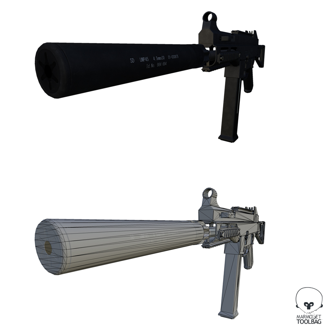3dsmax hk ump 45 silencer