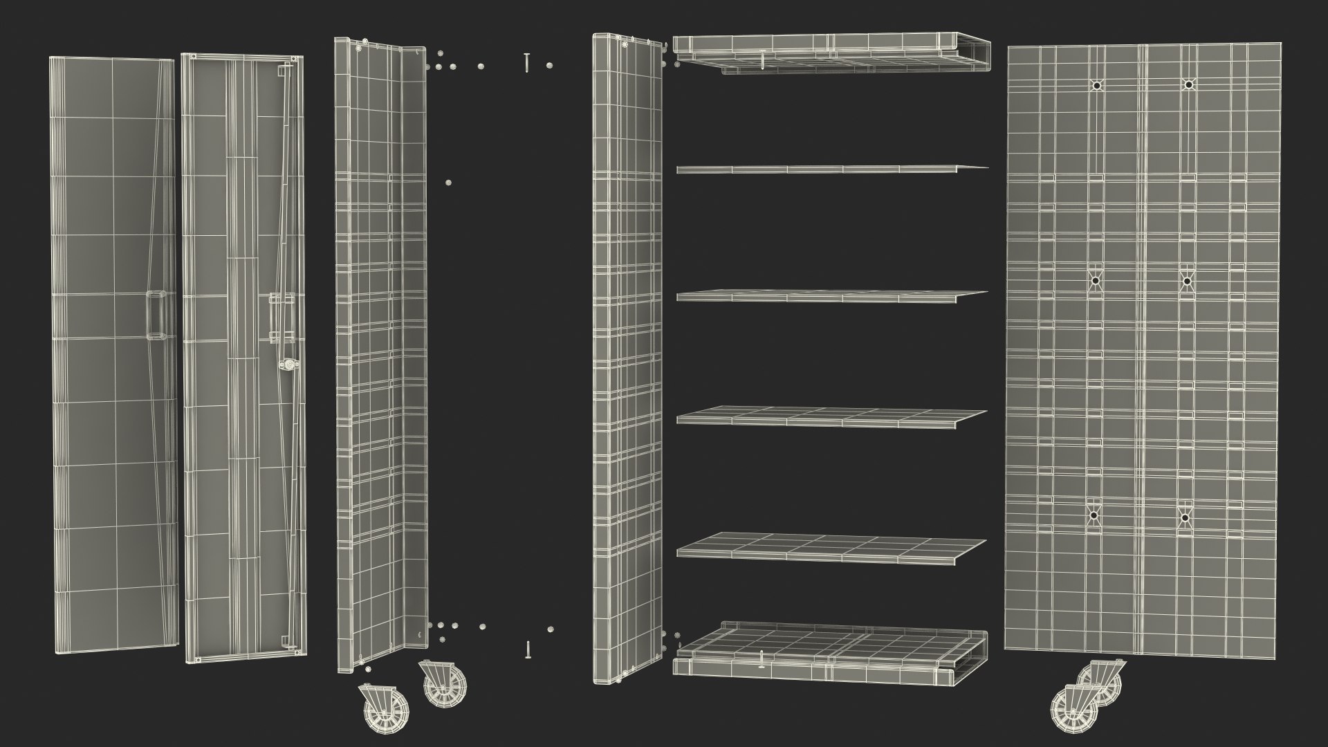 Grey Freestanding Garage Cabinet 3D Model - TurboSquid 2091425