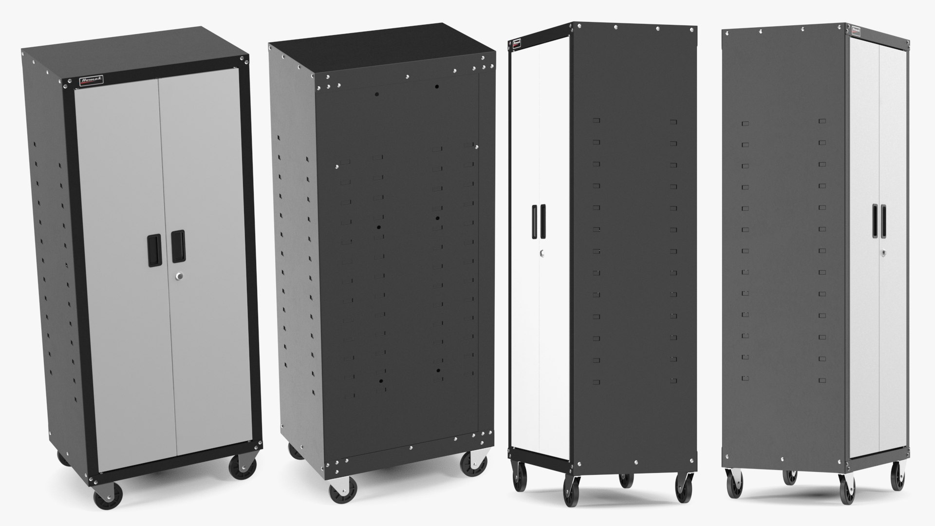 Grey Freestanding Garage Cabinet 3D Model - TurboSquid 2091425