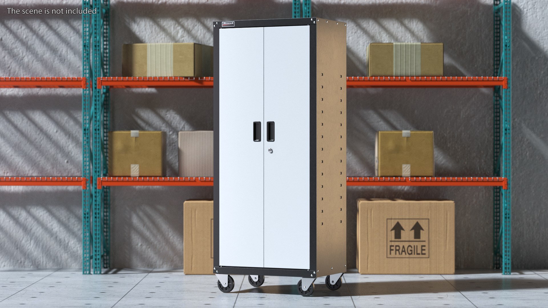Grey Freestanding Garage Cabinet 3D Model - TurboSquid 2091425
