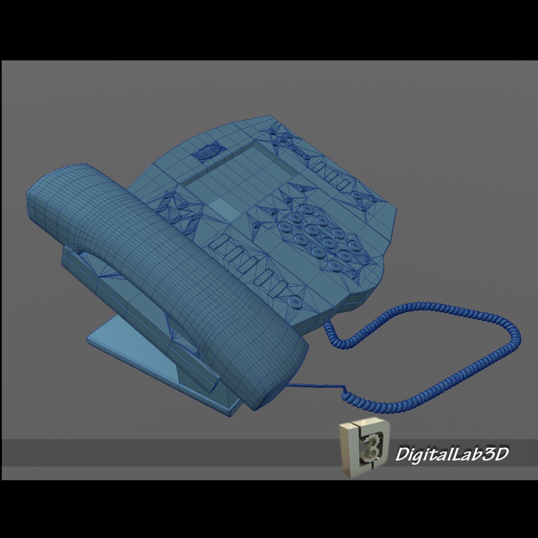 Polycom Telephone Old 3d 3ds