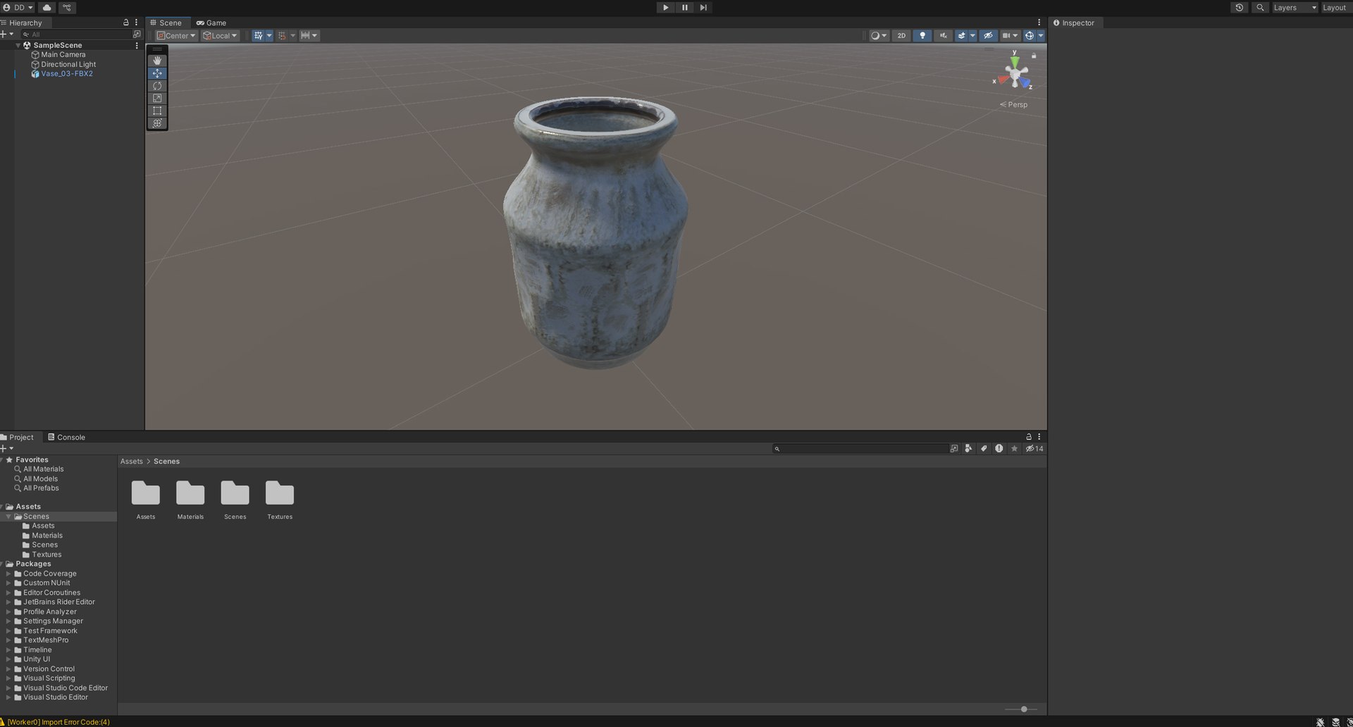3D Old Clay Vase Model - TurboSquid 2403377