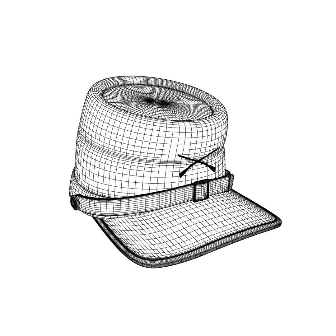 3d Civil War Caps Model