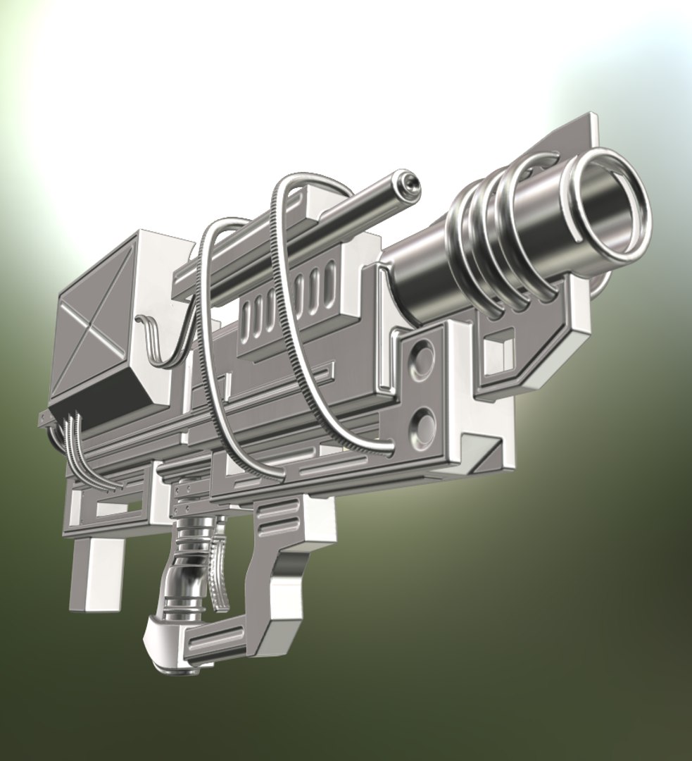 3d heavy blaster gun model