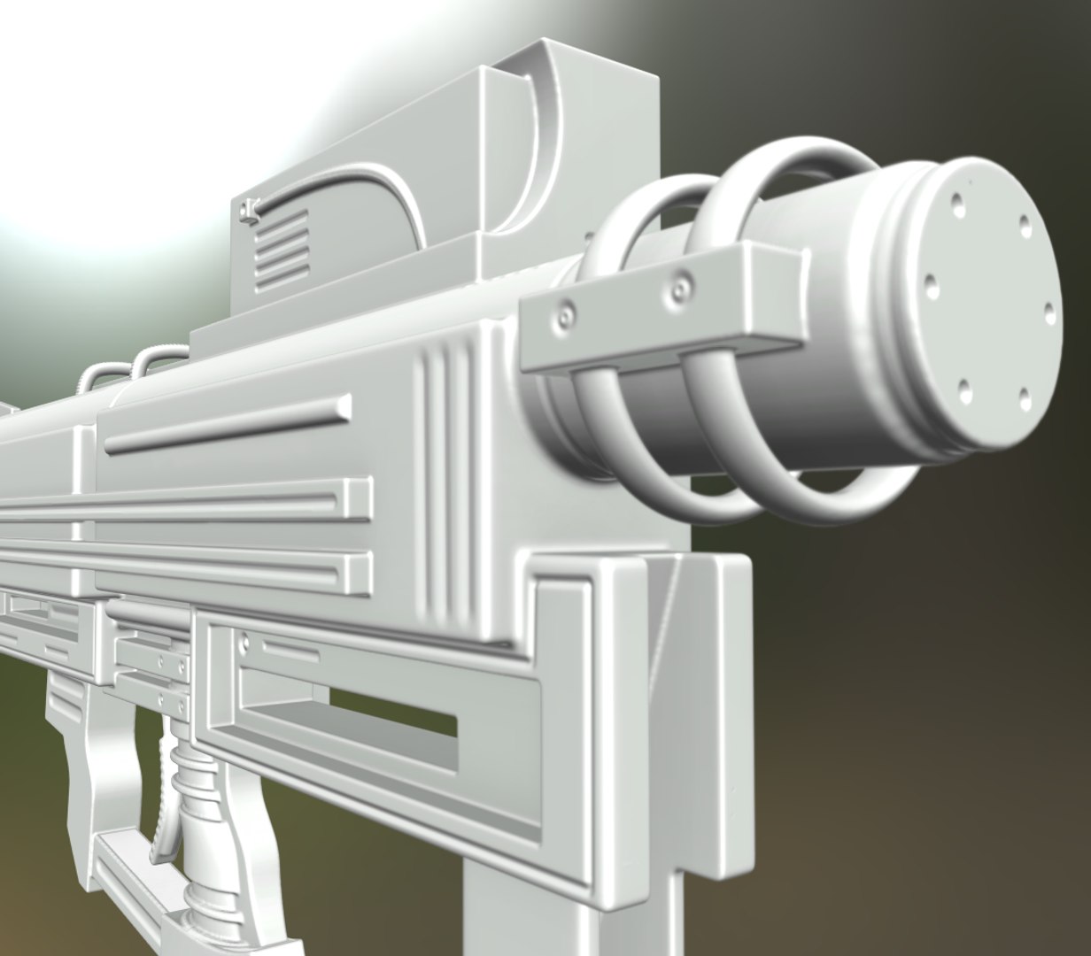 3d heavy blaster gun model