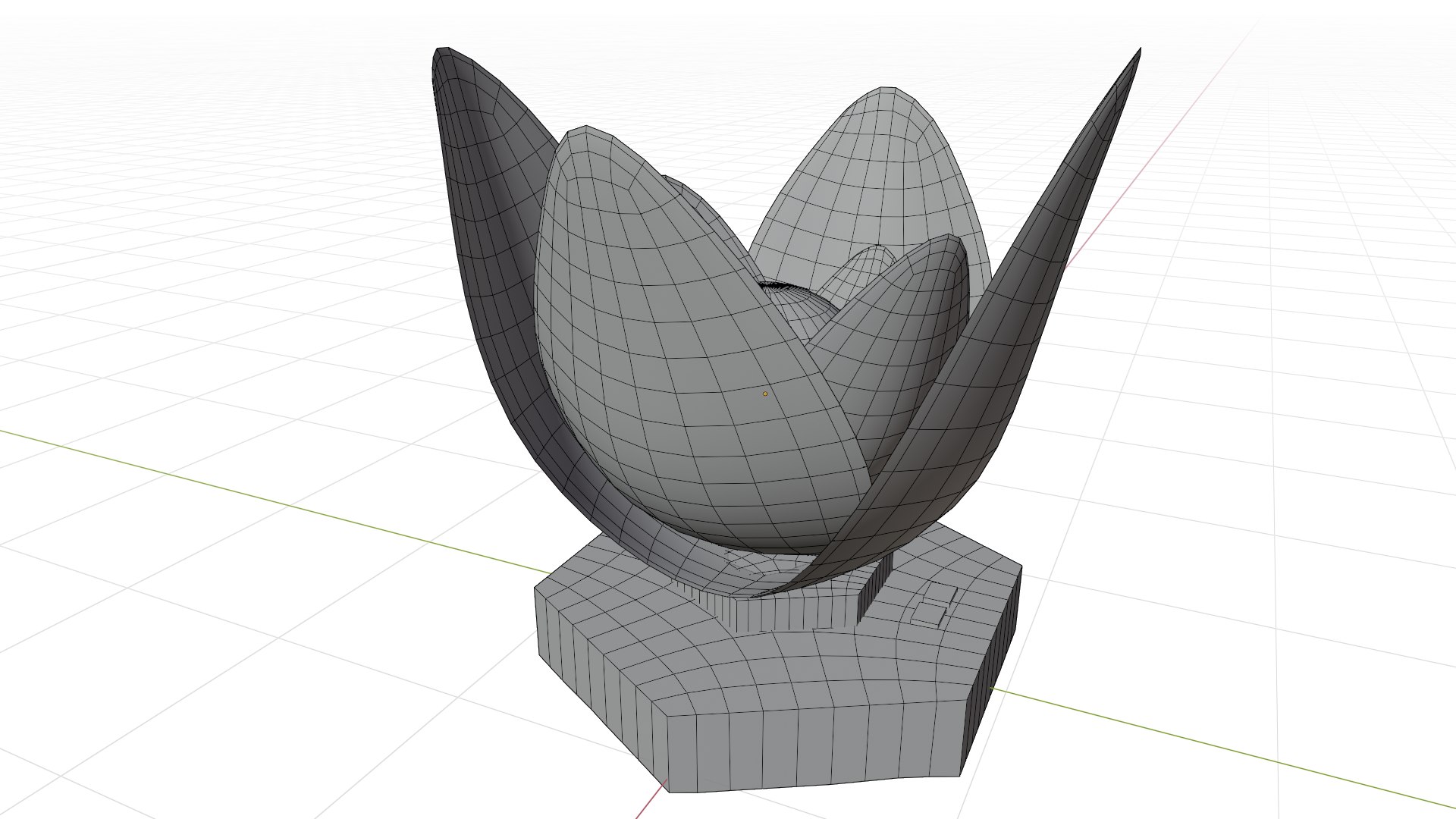3D Gold Lotus Lamp Model - TurboSquid 1966021