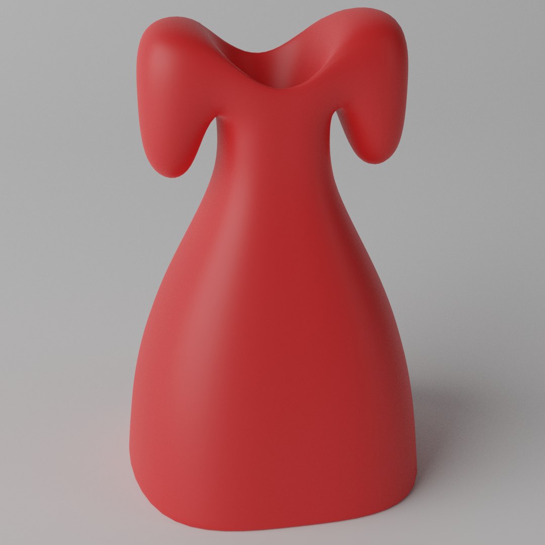 3D Cartoon Red Dress - TurboSquid 2093892